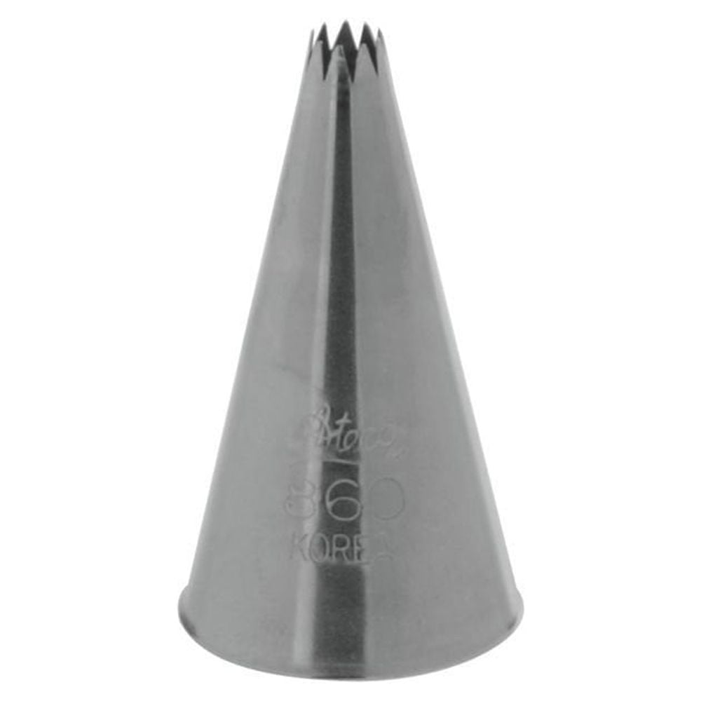 Ateco # 860 - French Star Pastry Tip .16'' Opening Diameter- Stainless ...