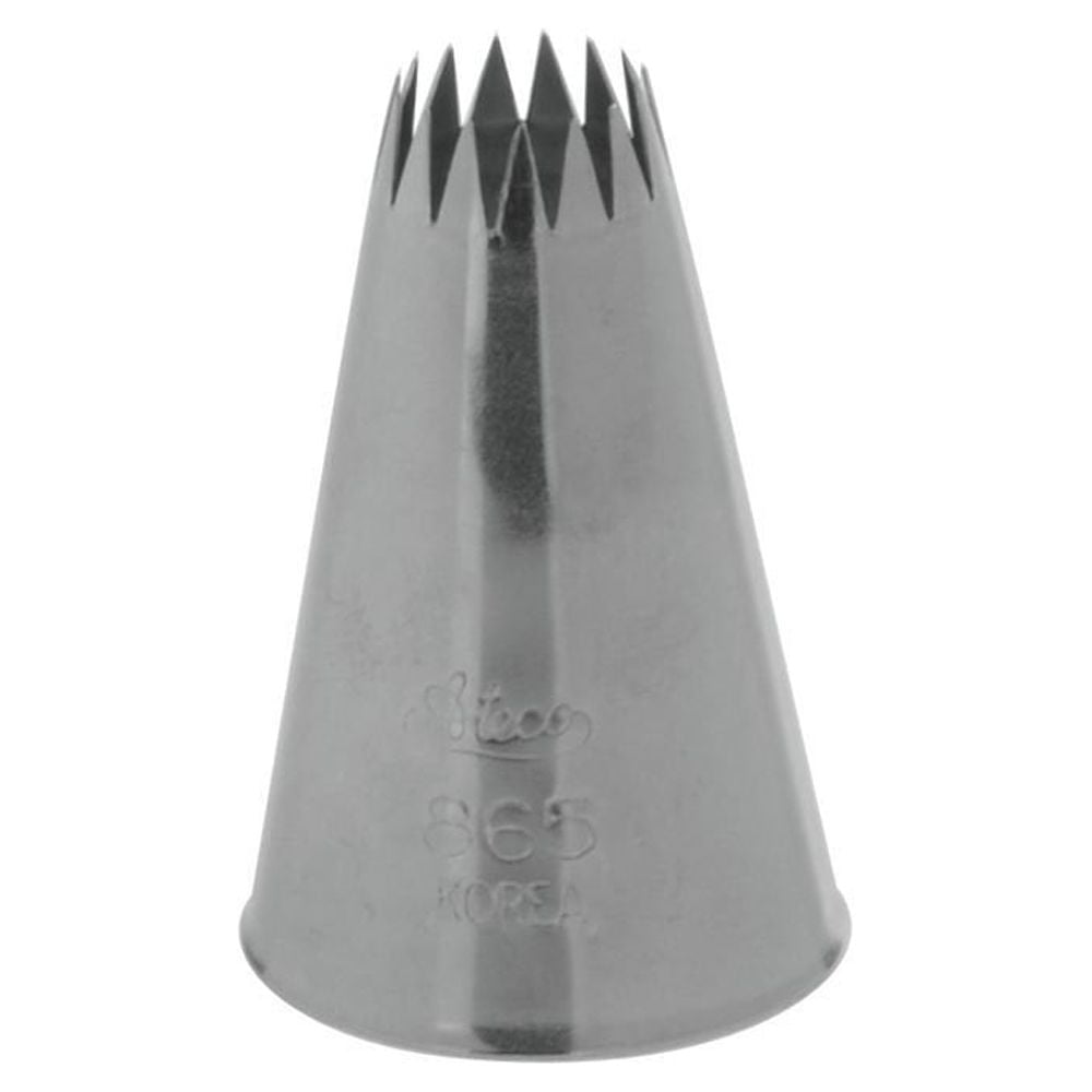 Ateco # 865 - French Star Pastry Tip .44'' Opening Diameter- Stainless ...