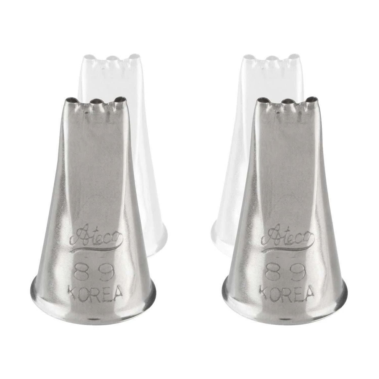 Ateco 89 3-Hole Piping Cake Decorating Tubes, Plain Tips For Bakeware ...