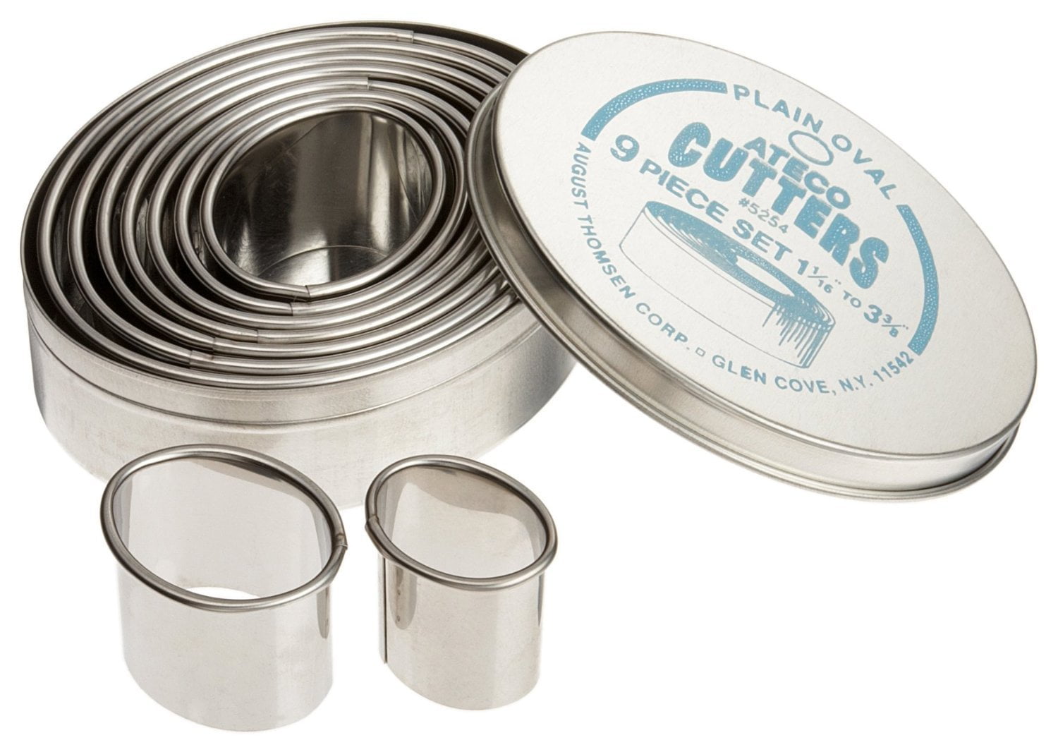 Ateco 9pc Plain Oval Cutter Set - Walmart.com