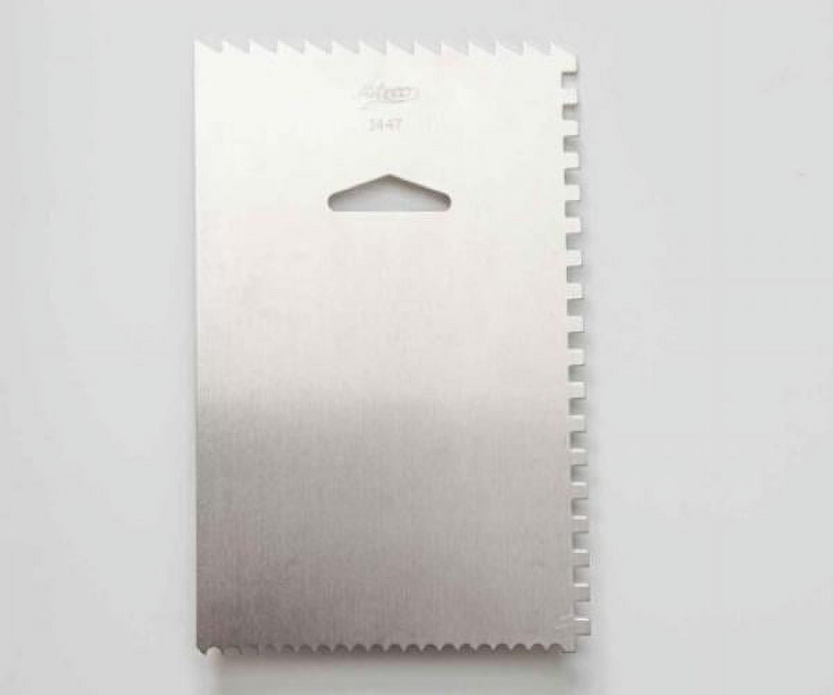 Ateco Cake Smoother & Decorating Comb 4 Sides - Pastry Icing Frosting ...