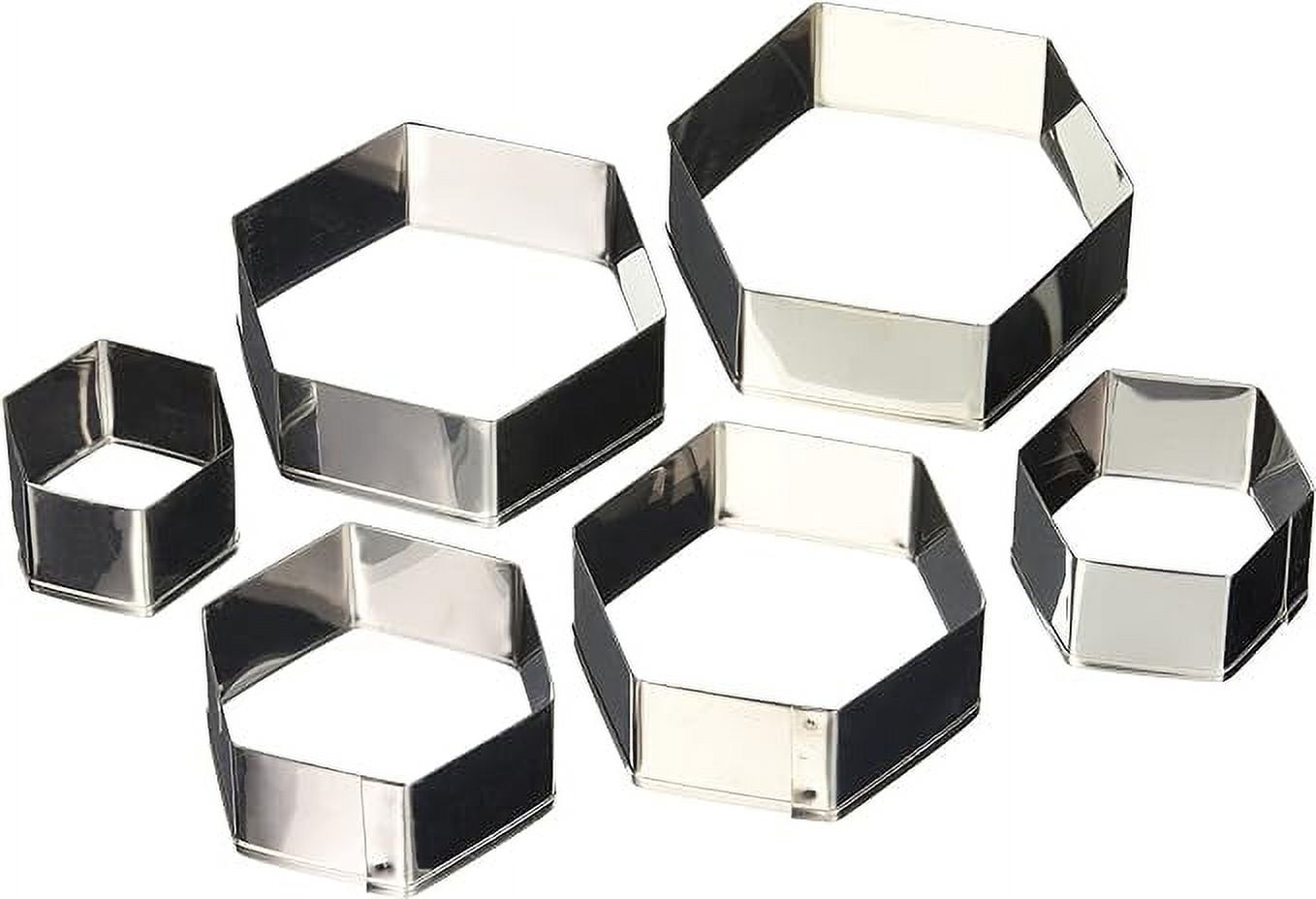 Ateco Rectangle Pastry Fluted Round Cutters in Graduated Sizes, Plain Edge - Walmart.com