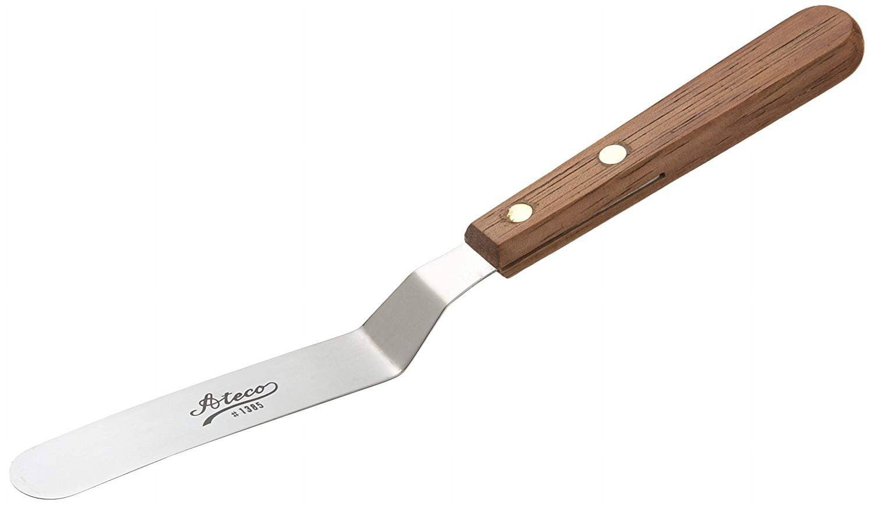 Ateco Stainless Steel Offset Spatula with Wood Handle, 4 ½" - Walmart.com