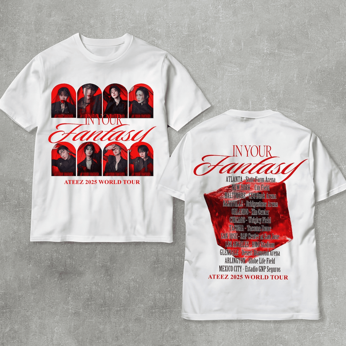 Ateez 2025 In Your Fantasy World Tour Shirt, Ateez Golden Hour Pt.3 ...