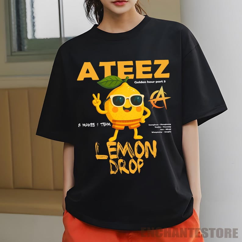 Ateez Lemon Drop Shirt, Ateez 2025 World Tour in Your Fantasy Tshirt ...