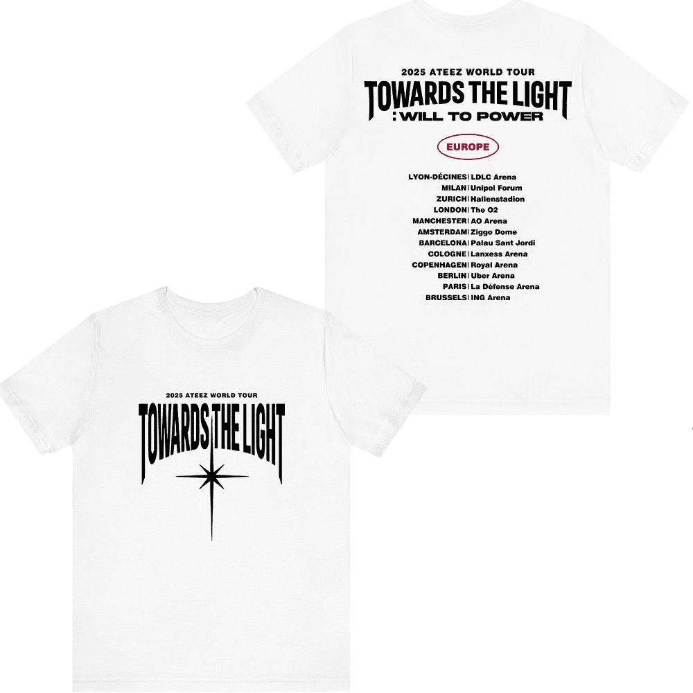 Ateez Merch 2025 Europe Tour Tee Shirt Fashion Unisex Men Women Kpop T ...