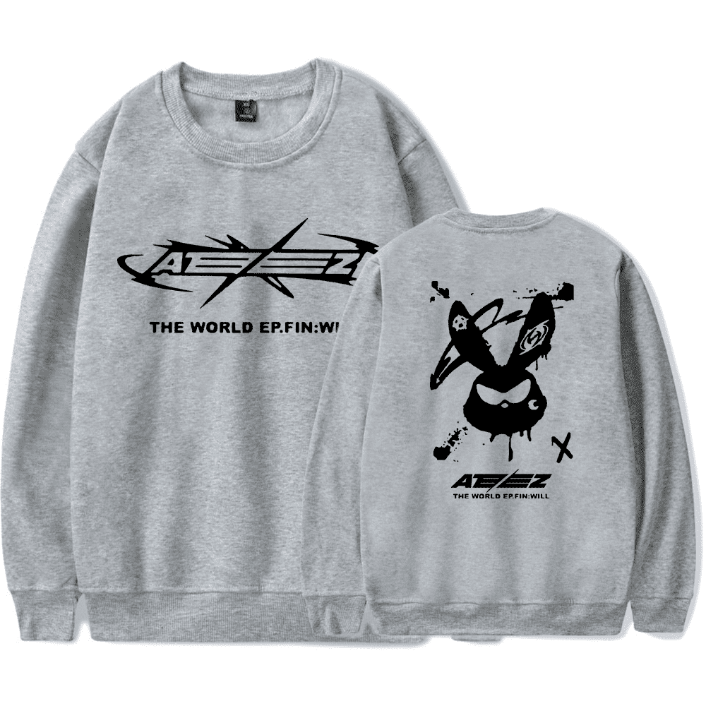 Ateez Merch Sweatshirt The World EP.Fin: Will Tour Kpop Long Sleeve ...