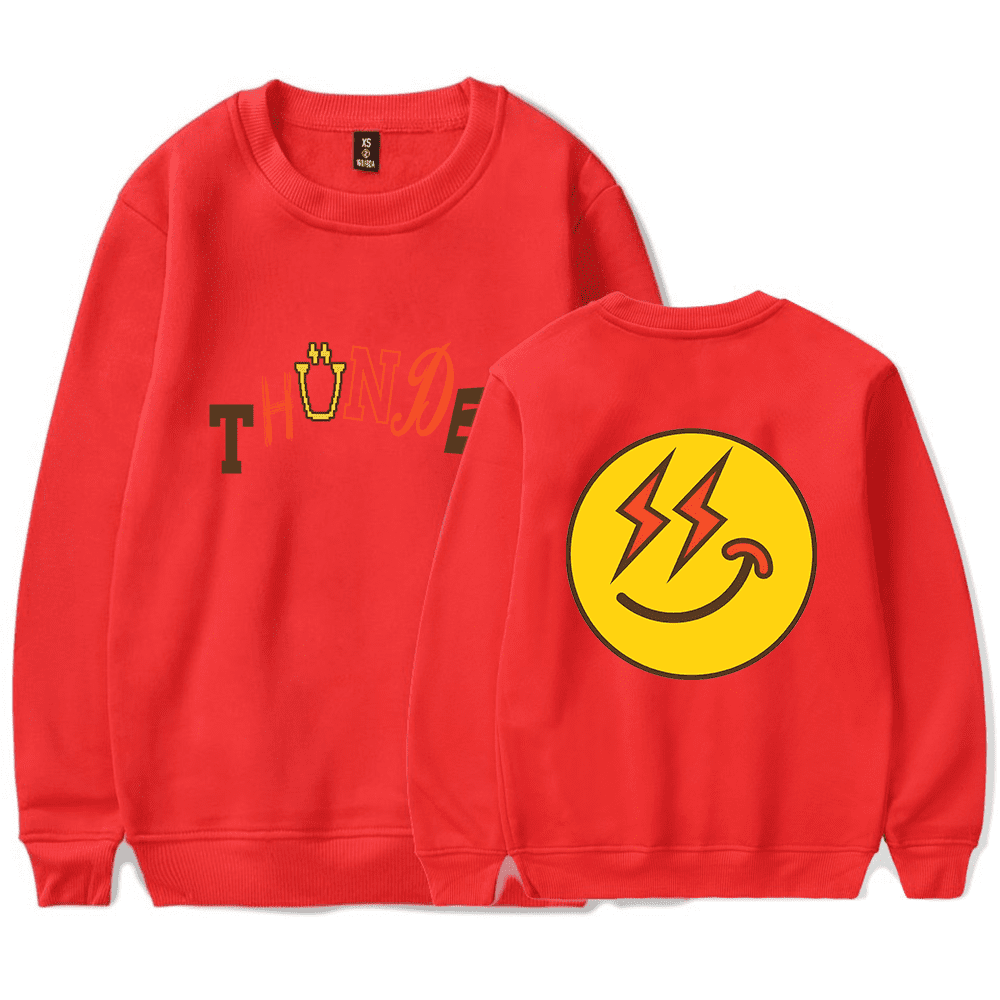 Ateez Merch Sweatshirt Thunder 2024 Smiley Crewneck Long Sleeve Hoodie ...