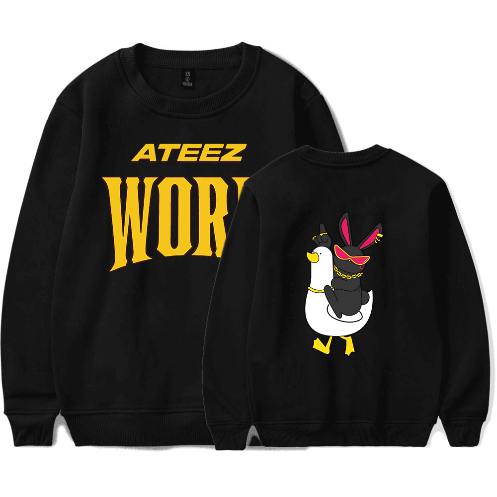Ateez Merch Sweatshirt Work Single Logo Crewneck Long Sleeve Hoodie ...