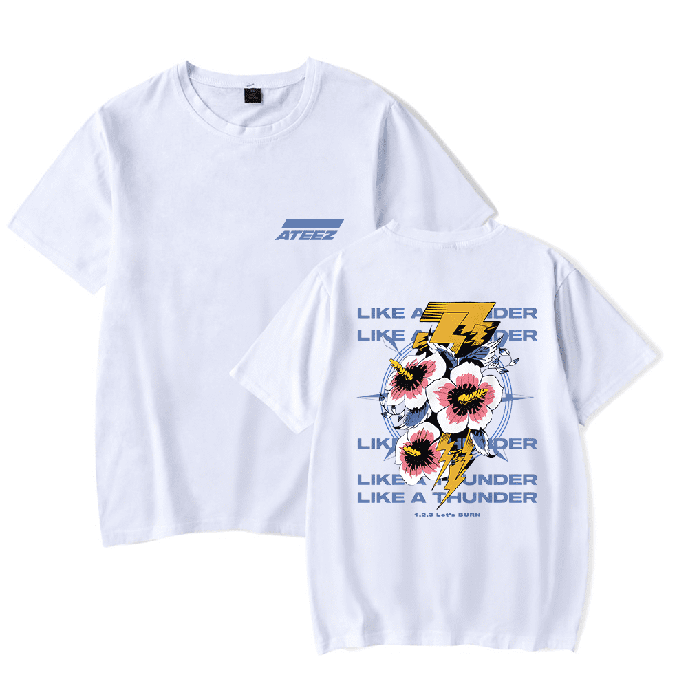 Ateez Merch Tshirt Answer Single 1 2 3 Let's Burn tshirts Fashion Kpop ...