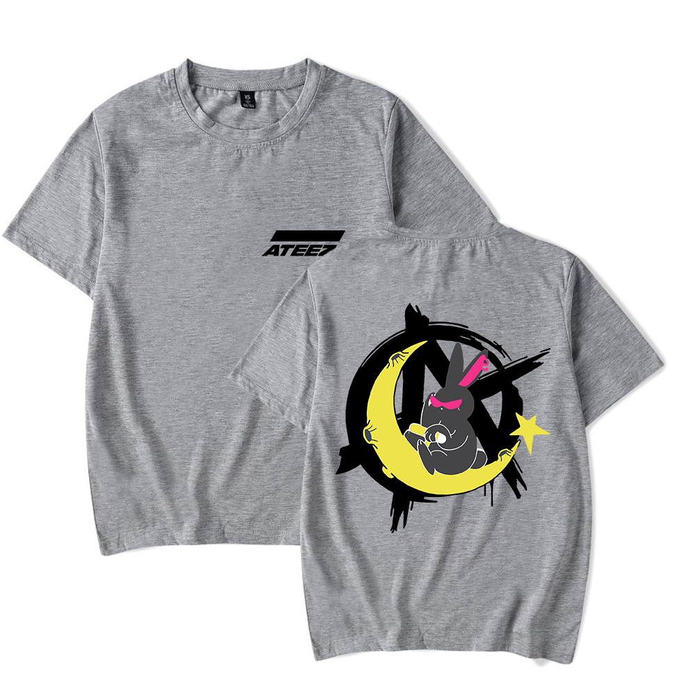 Ateez Merch Tshirt Crazy Form Rabbit Mito Moon tshirts Fashion Kpop Men ...