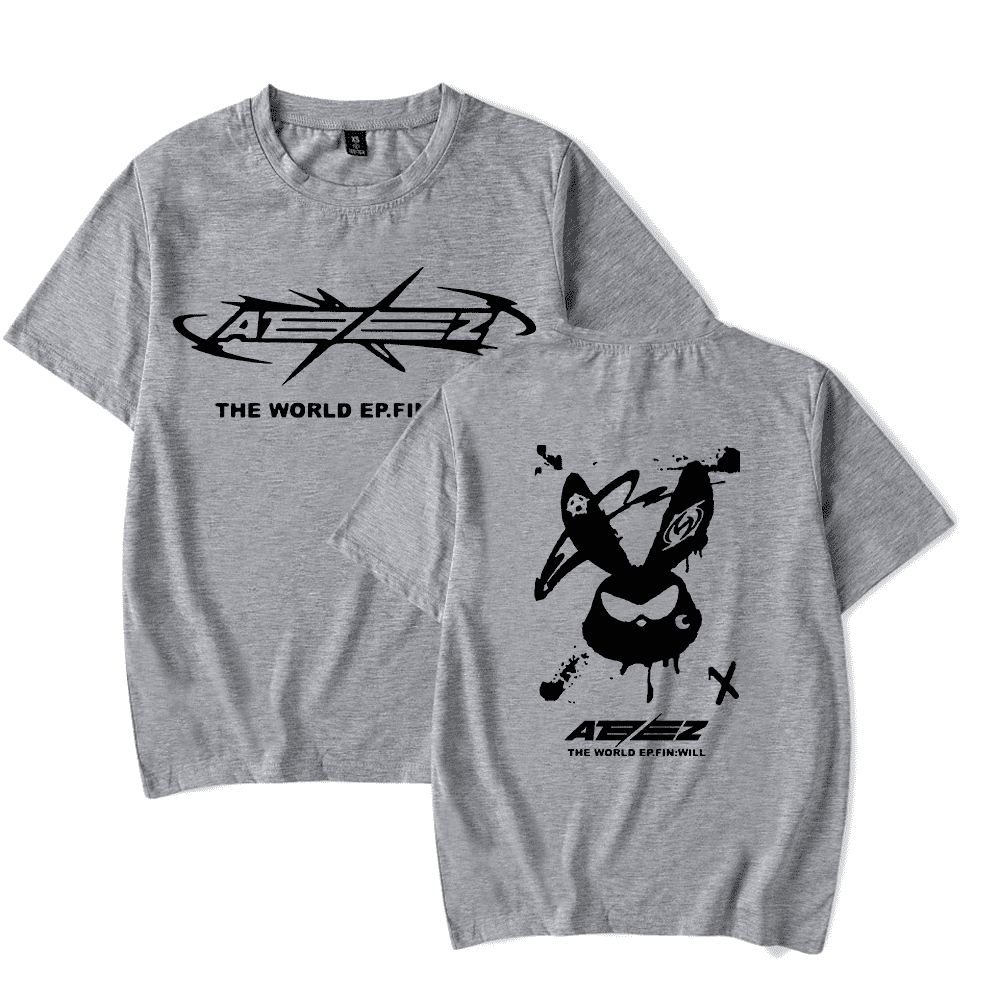 Ateez Merch Tshirt The World EP.Fin: Will Tour tshirts Fashion Kpop Men ...