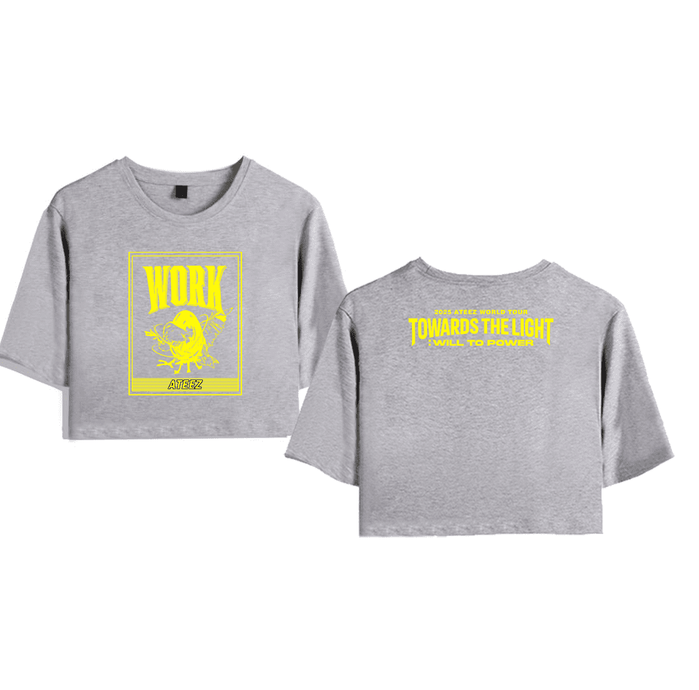 Ateez Merch Work Crop Top Baby T-shirt Shorts Suits Women Girls Kpop ...