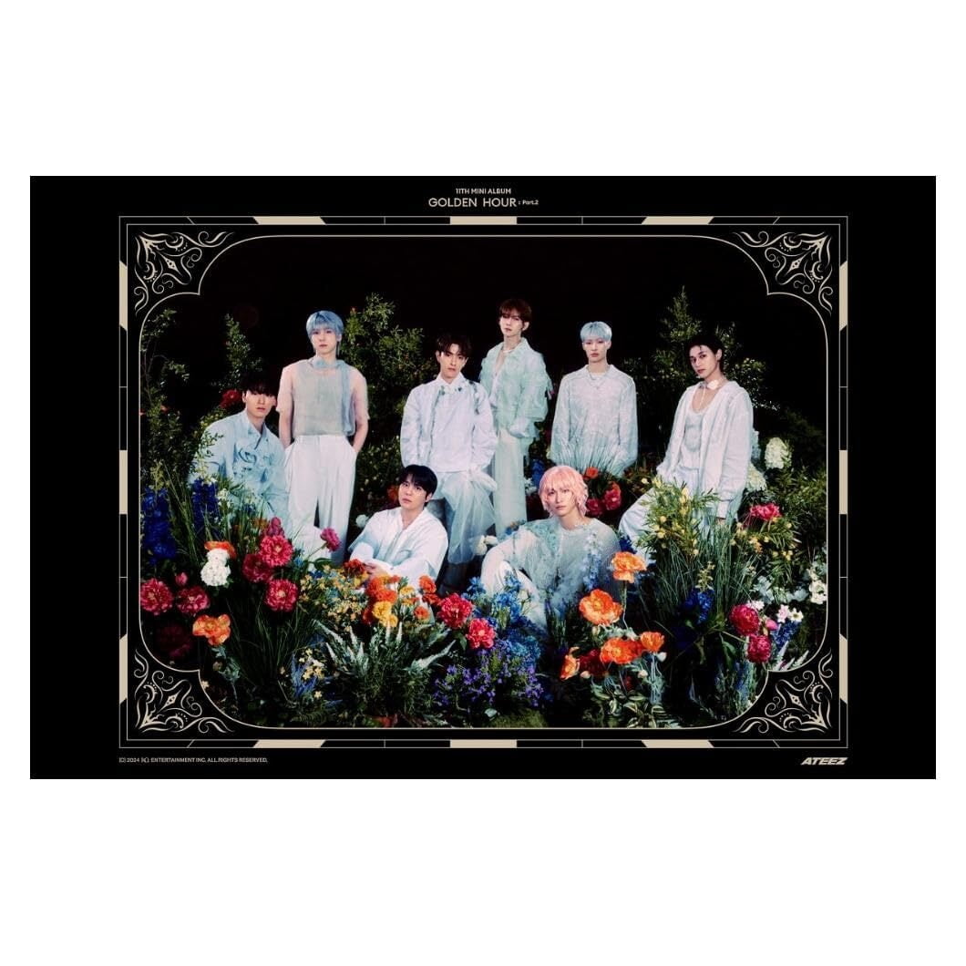 Ateez Seonghwa Golden Hour Part.2 Concept Photo - P12 Music Poster K-Pop Home Decor For Living ...