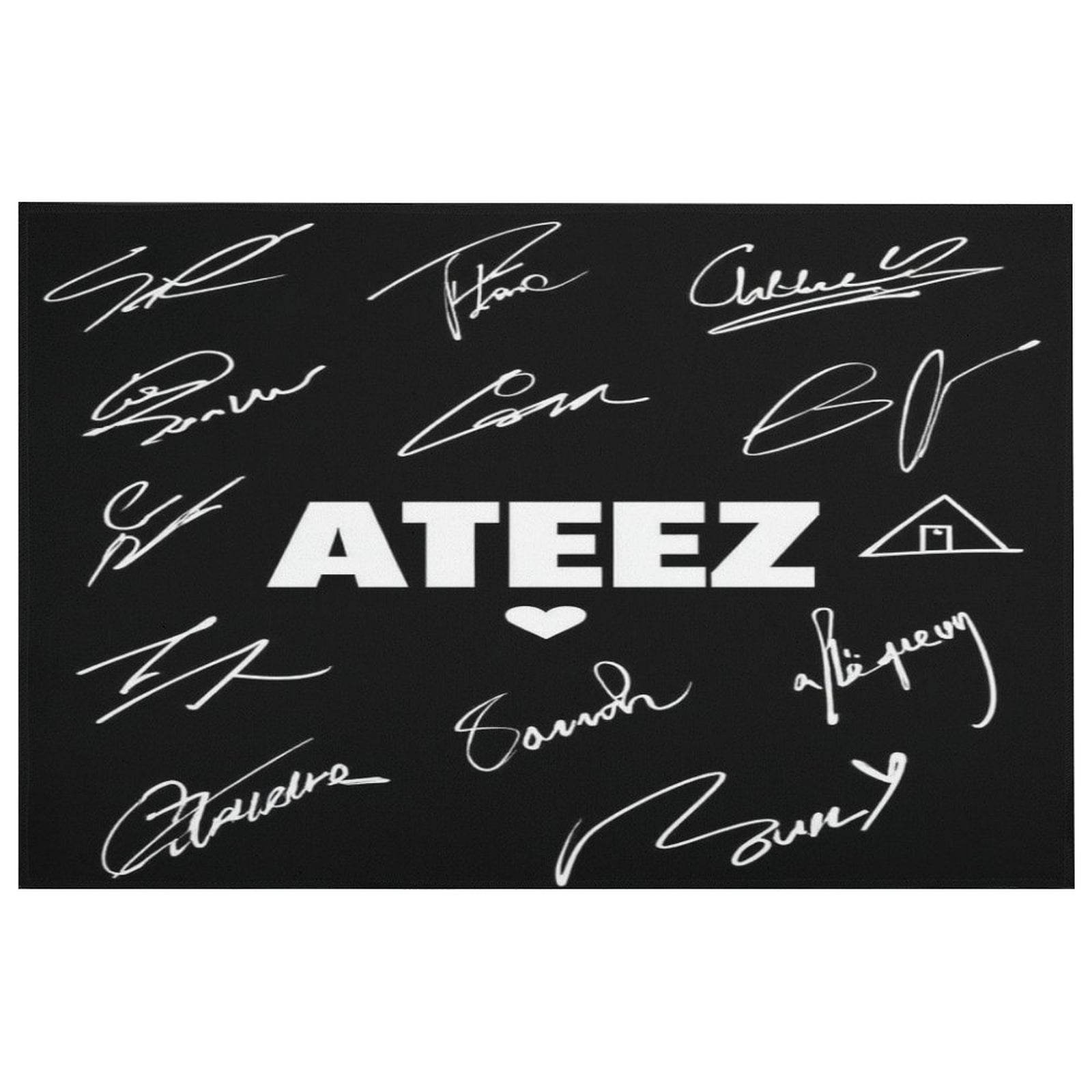 Ateez Signatures Adult Home Decor Bedroom Living Room Crystal Velvet ...