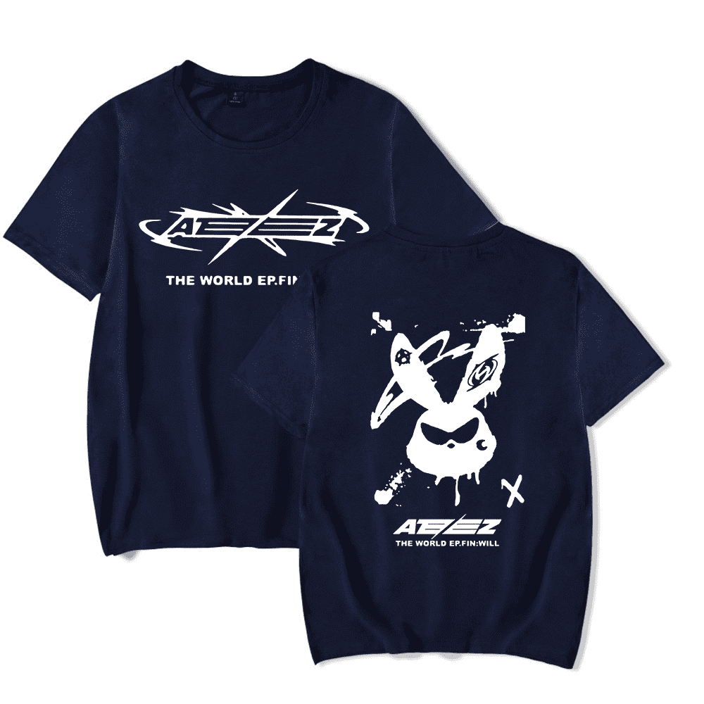 Ateez The World EP.Fin Will Tour Merch - Cotton Short Sleeve T-Shirt ...