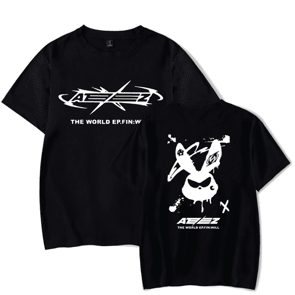 Ateez The World EP.Fin Will Tour Merch - Cotton Short Sleeve T-Shirt ...