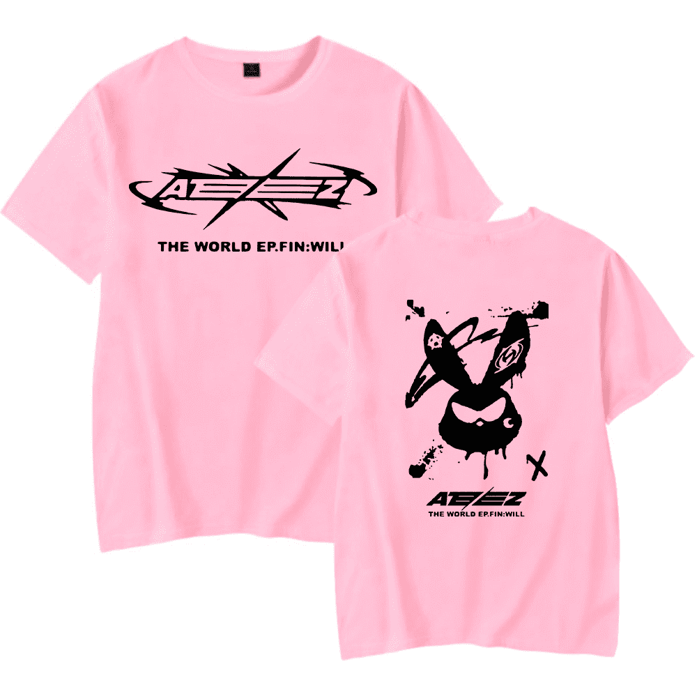 Ateez The World EP.Fin Will Tour Merch - Cotton Short Sleeve T-Shirt ...