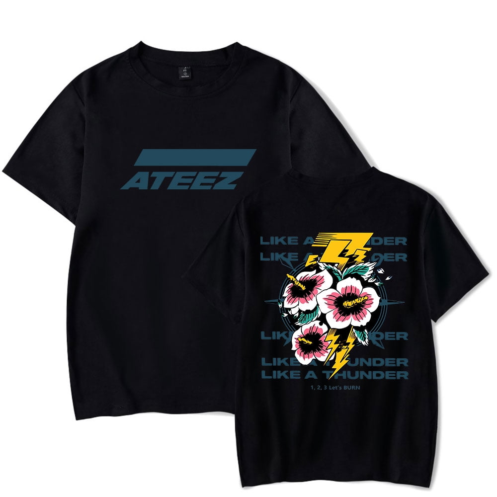 Ateez thunder Merch T-Shirt Tee Cosplay Men/Women Summer Sweatshirt ...