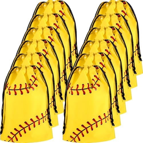 Atefa 25 Pack Softball Snack Drawstring Bags Small Snack Plastic Goodie ...