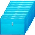 Atefa Plastic Legal Size Envelopes with String Tie Closure, 1-1/4 ...
