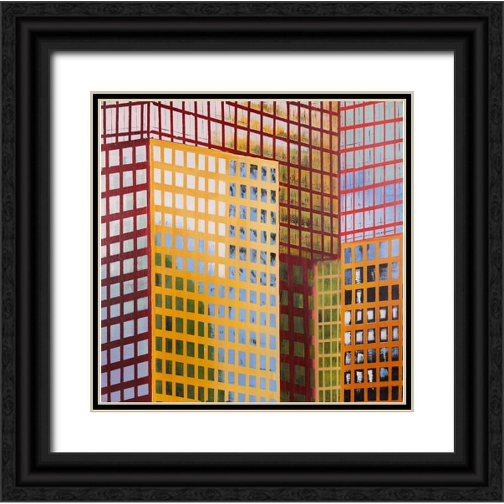 Atelier B Art Studio 12x12 Black Ornate Wood Framed with Double Matting ...