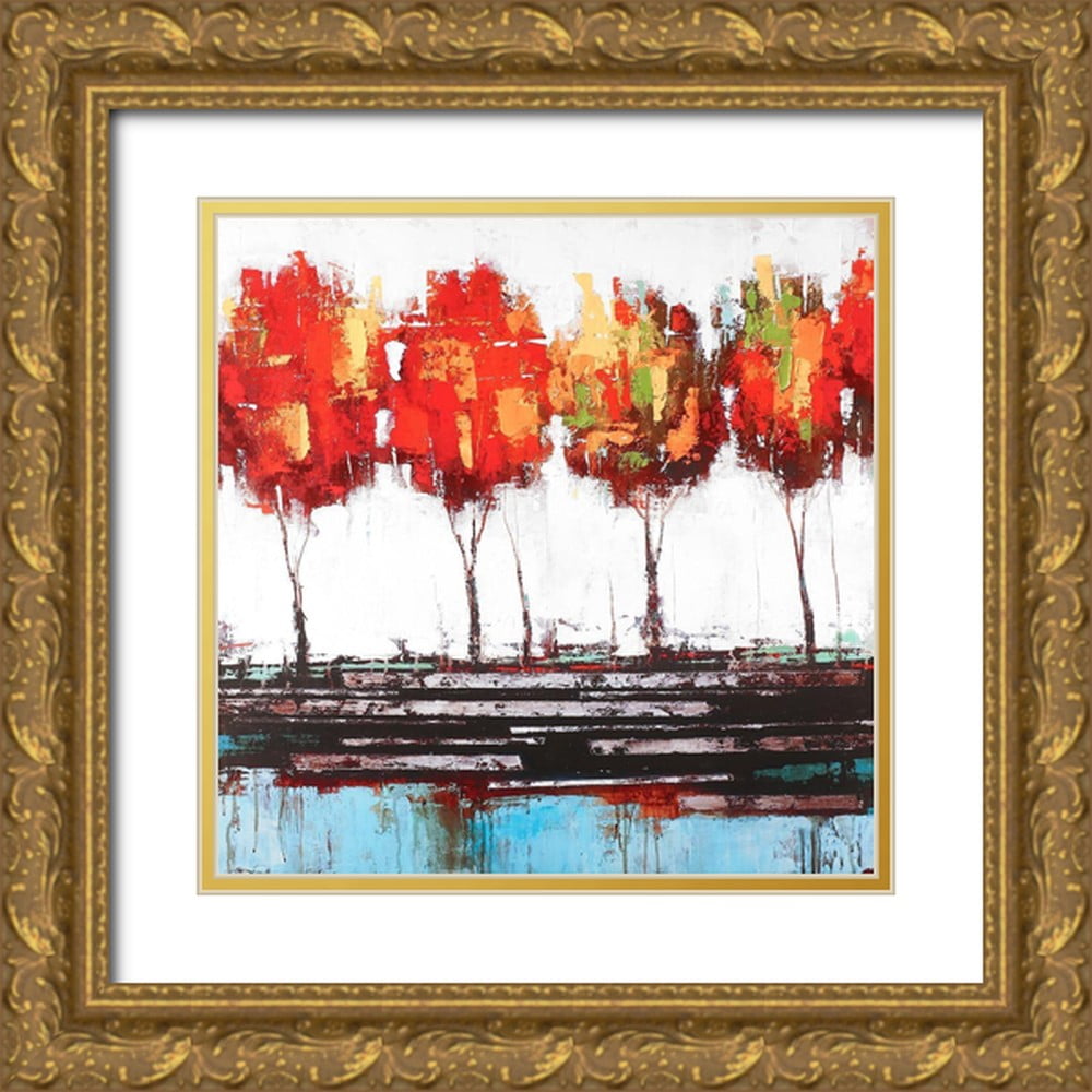 Atelier B Art Studio 12x12 Gold Ornate Wood Framed with Double Matting ...