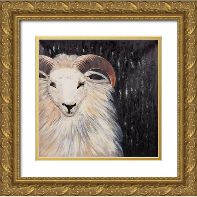 Atelier B Art Studio 12x12 Gold Ornate Wood Framed with Double Matting ...