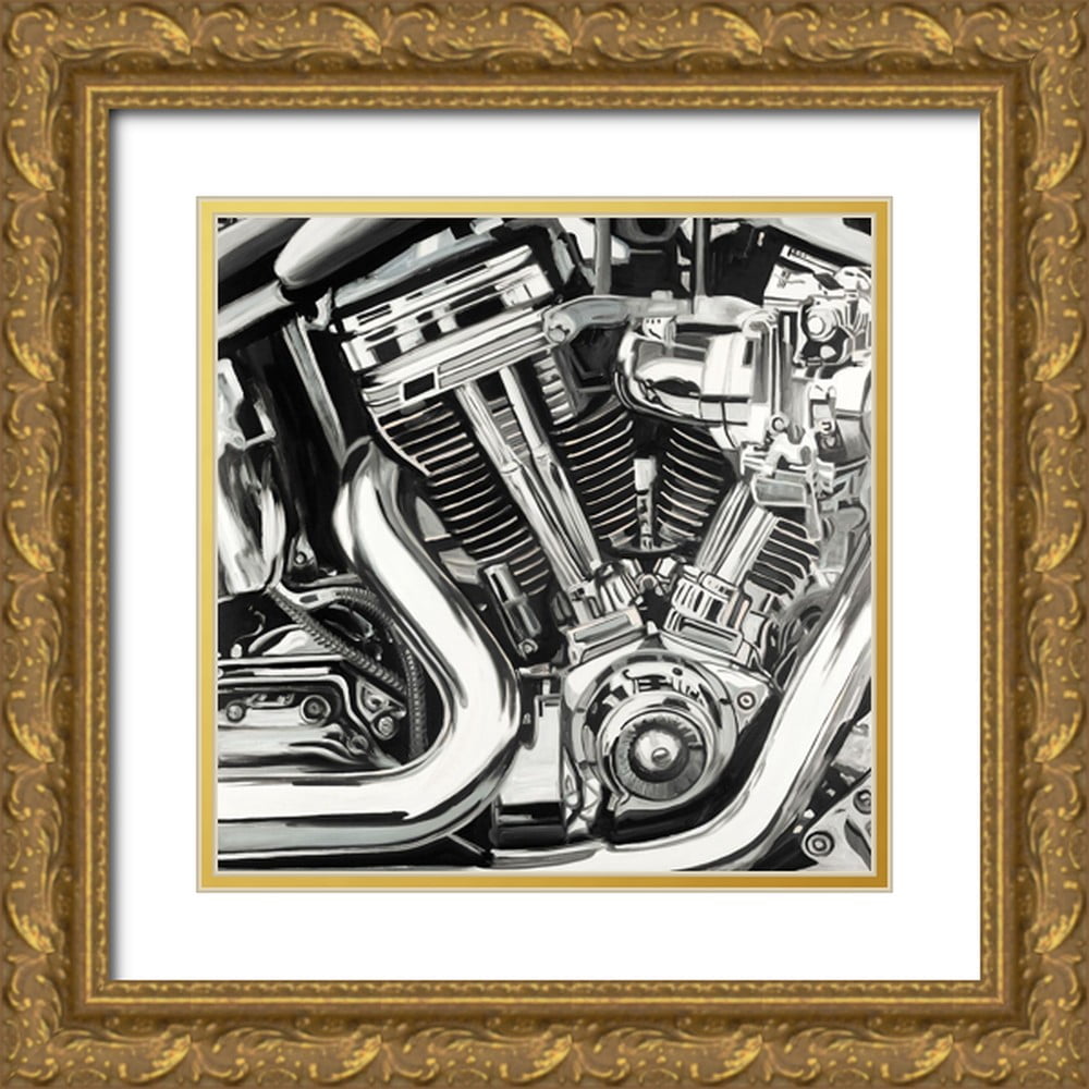 Atelier B Art Studio 12x12 Gold Ornate Wood Framed with Double Matting ...