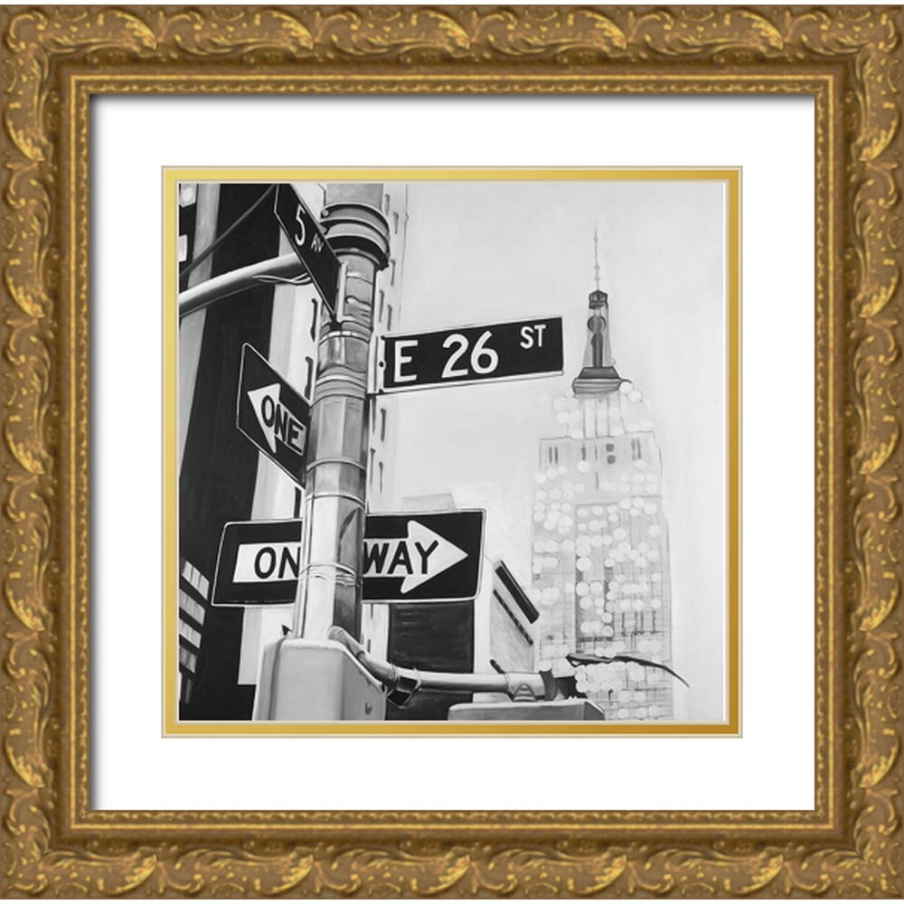 Atelier B Art Studio 12x12 Gold Ornate Wood Framed with Double Matting ...