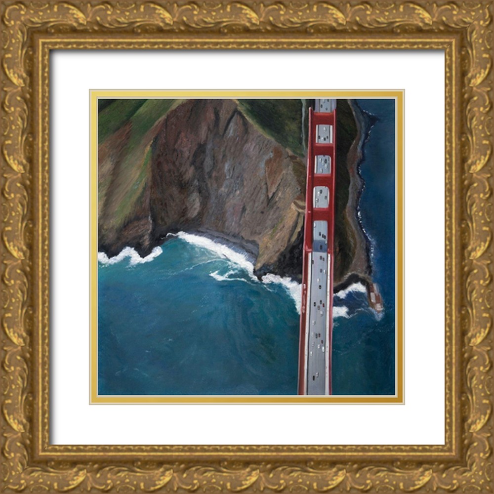 Atelier B Art Studio 12x12 Gold Ornate Wood Framed with Double Matting ...