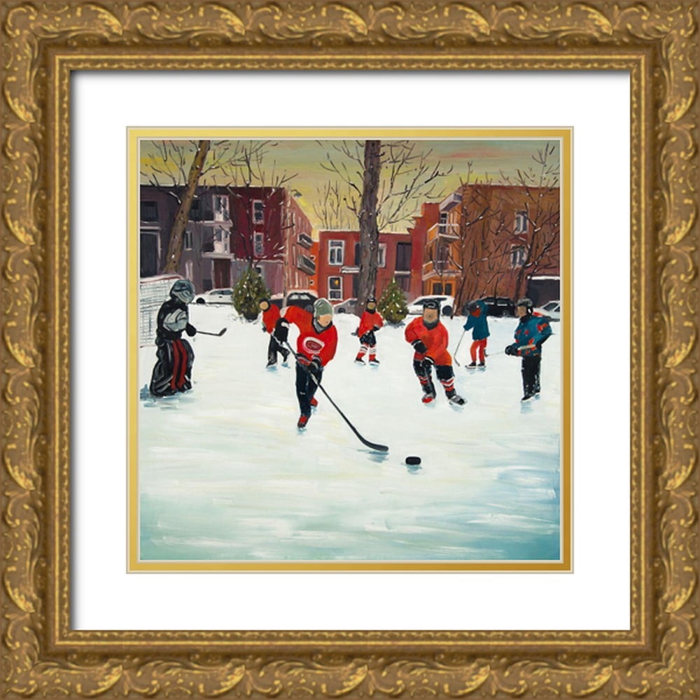 Atelier B Art Studio 12x12 Gold Ornate Wood Framed with Double Matting ...