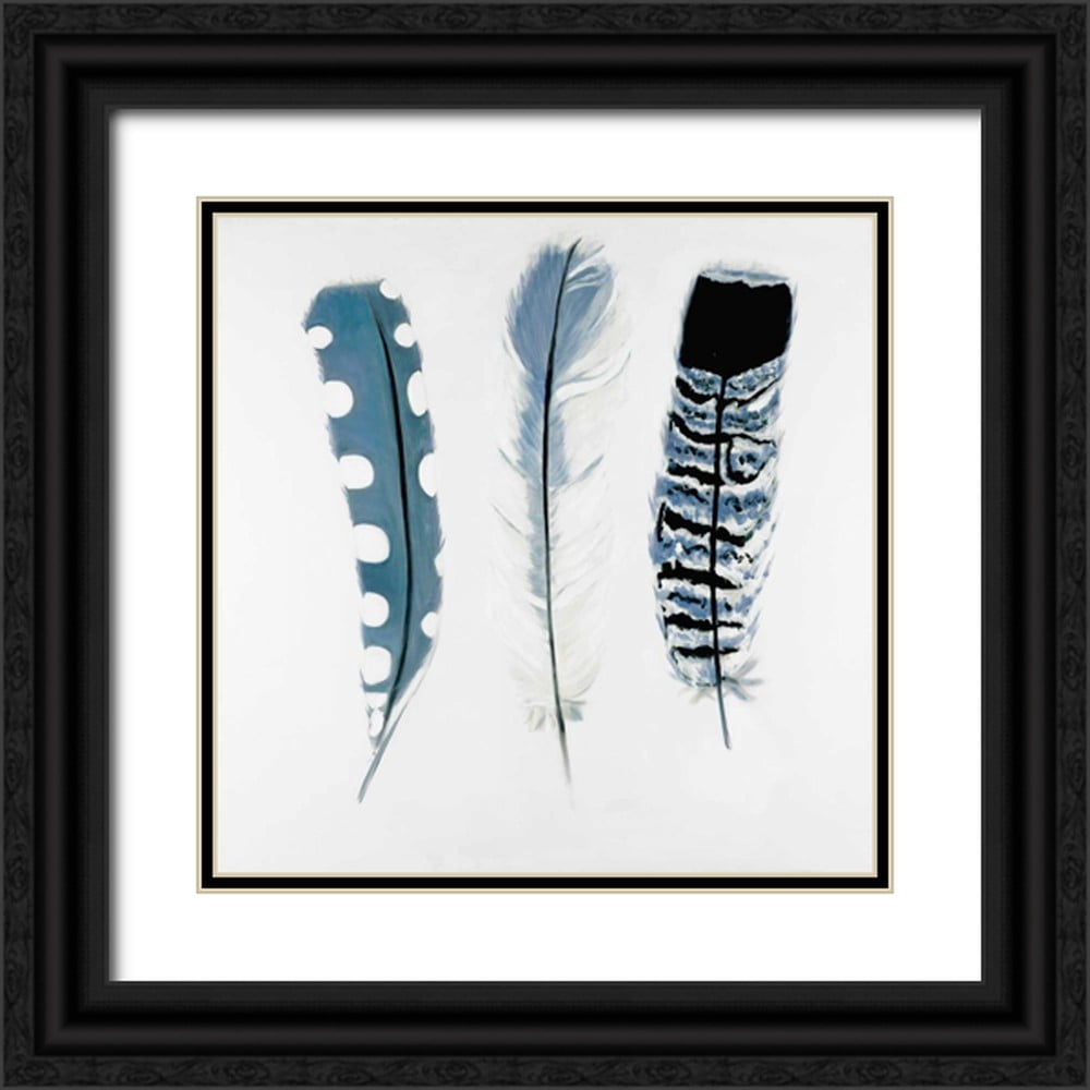 Atelier B Art Studio 15x15 Black Ornate Wood Framed with Double Matting ...