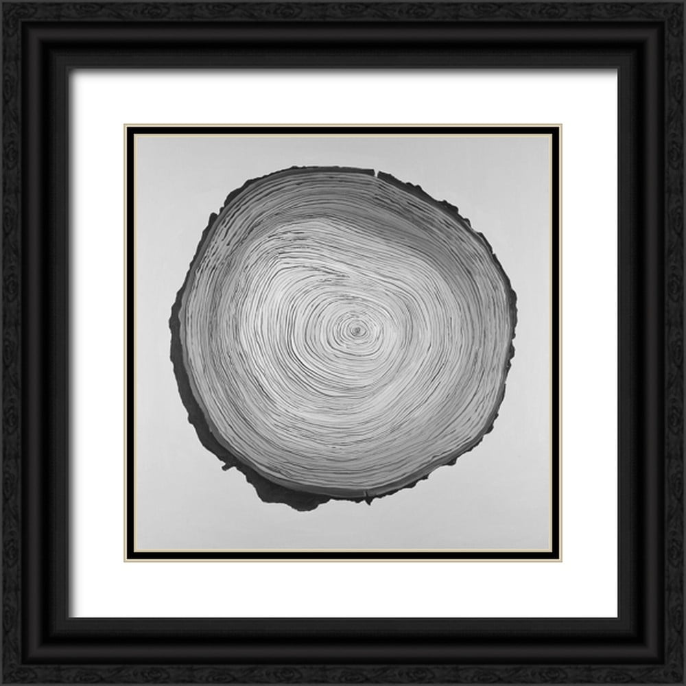 Atelier B Art Studio 15x15 Black Ornate Wood Framed with Double Matting ...