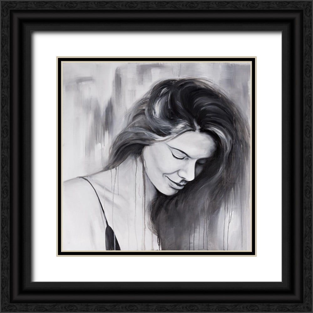 Atelier B Art Studio 15x15 Black Ornate Wood Framed with Double Matting ...