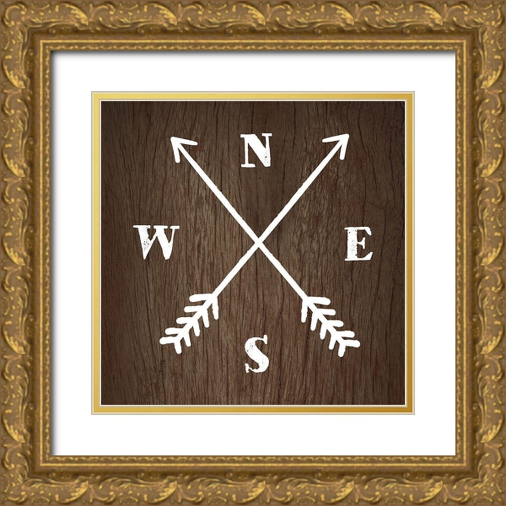 Atelier B Art Studio 15x15 Gold Ornate Wood Framed with Double Matting ...