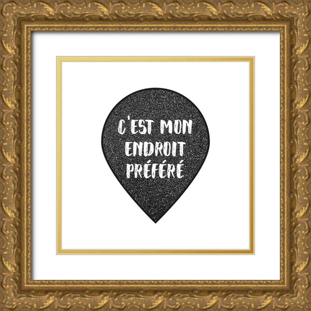 Atelier B Art Studio 15x15 Gold Ornate Wood Framed with Double Matting ...