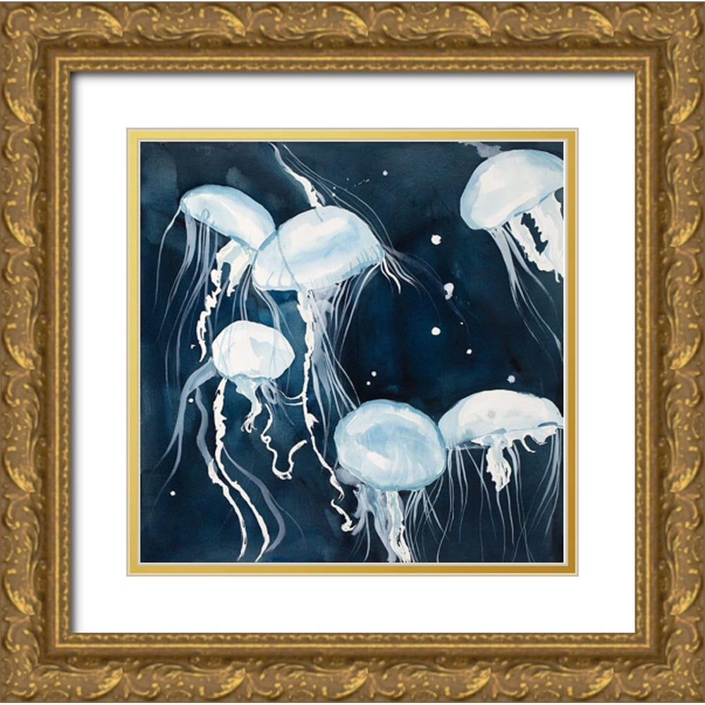 Atelier B Art Studio 15x15 Gold Ornate Wood Framed with Double Matting ...