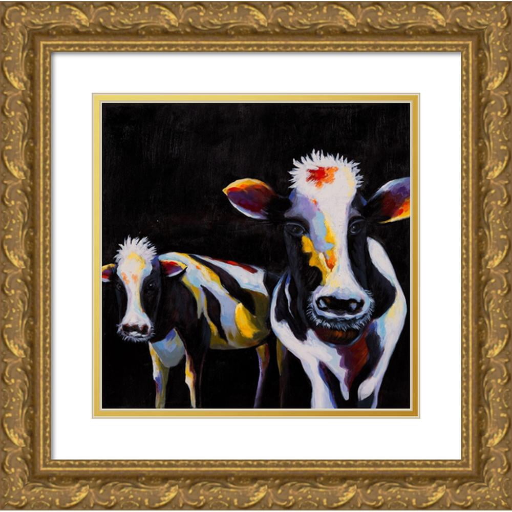 Atelier B Art Studio 15x15 Gold Ornate Wood Framed with Double Matting ...