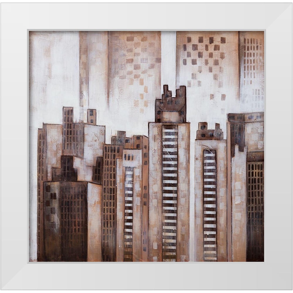 Atelier B Art Studio 15x15 White Modern Wood Framed Museum Art Print Titled - SQUARE CITY ...