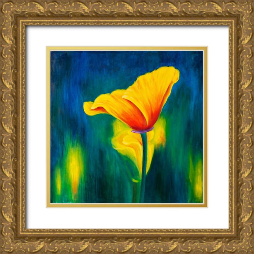 Atelier B Art Studio 20x20 Gold Ornate Wood Framed with Double Matting ...