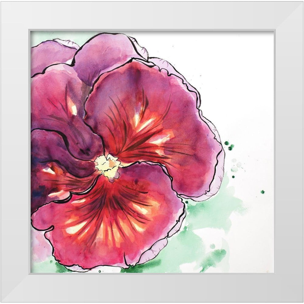 Atelier B Art Studio 20x20 White Modern Wood Framed Museum Art Print Titled - BLOSSOMING ORCHID ...