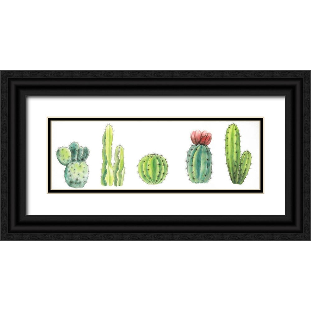 Atelier B Art Studio 24x11 Black Ornate Wood Framed with Double Matting ...