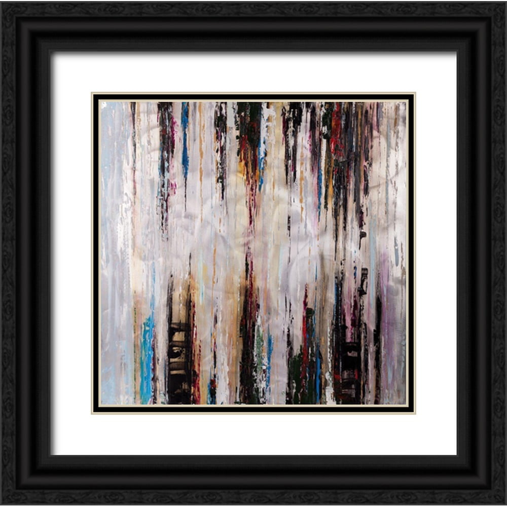 Atelier B Art Studio 26x26 Black Ornate Wood Framed with Double Matting ...