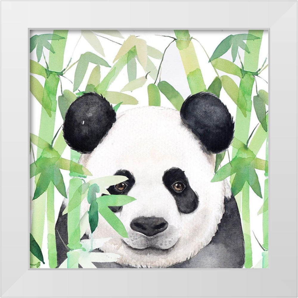 Atelier B Art Studio 26x26 White Modern Wood Framed Museum Art Print Titled - HIDDEN PANDA IN ...