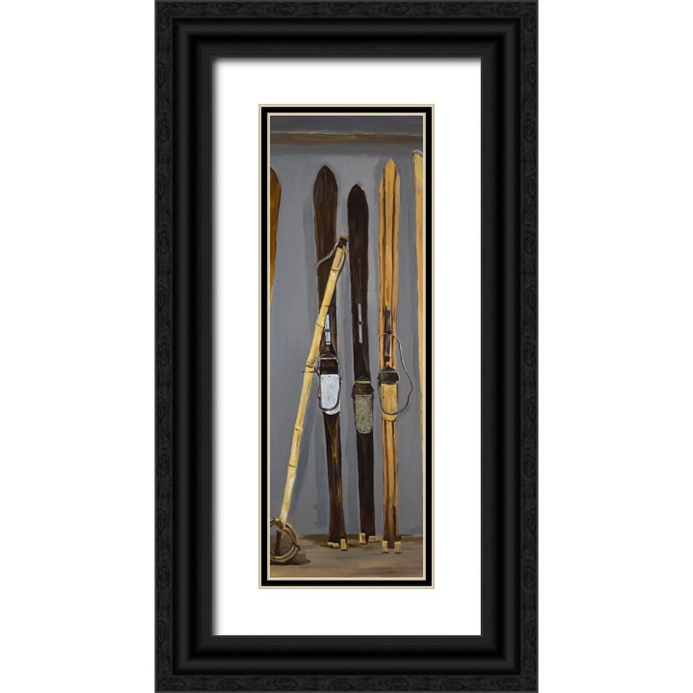 Atelier B Art Studio 7x14 Black Ornate Wood Framed with Double Matting ...
