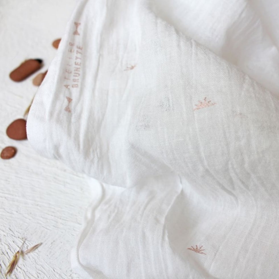 Atelier Brunette Sunset Cotton Crepe Fabric Off White - per yard ...