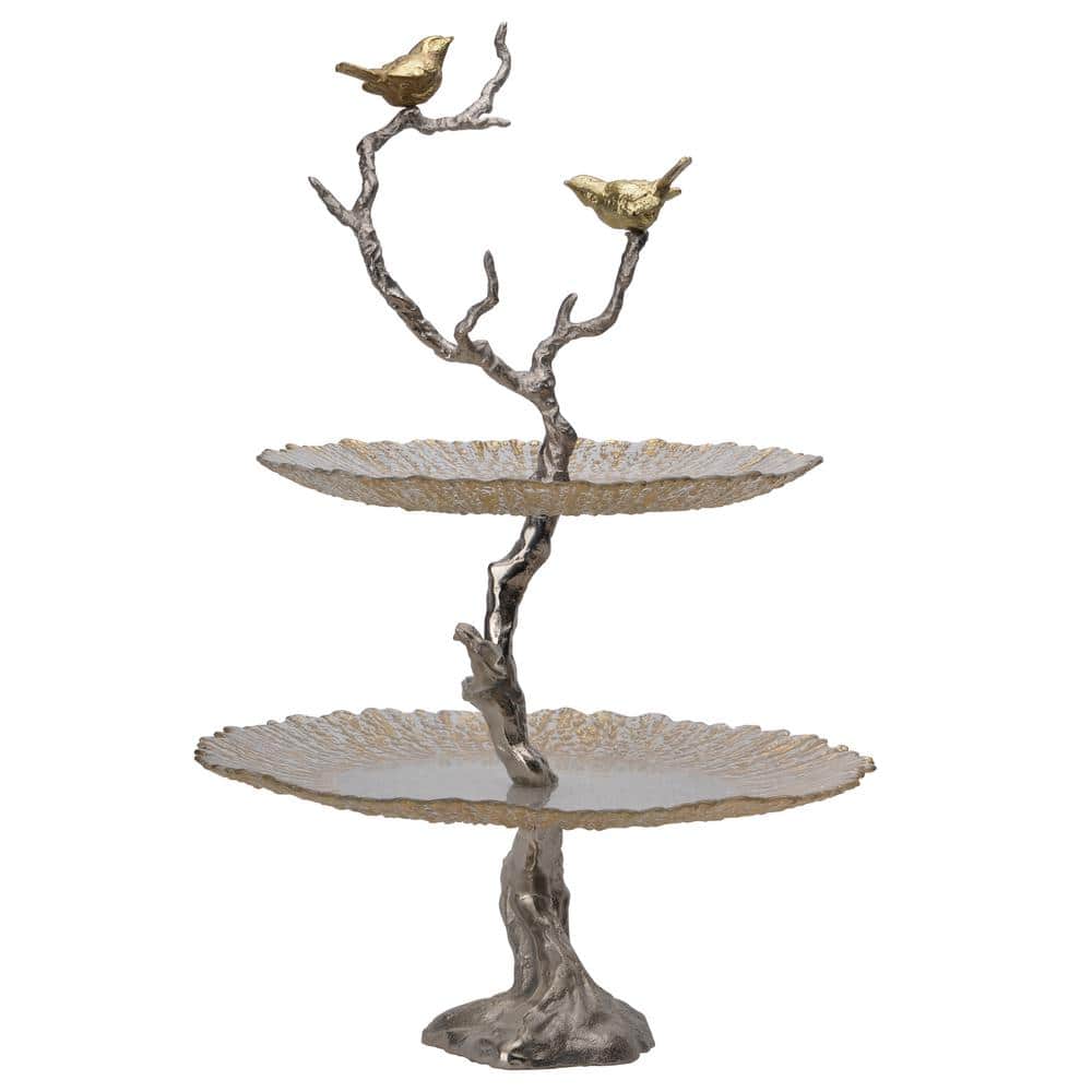 Atelier Gold, Silver 2-Tier Serving Plates - Walmart.com