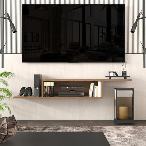 Atelier Mobili Floating TV Stand for Up to 65 Inch TVs – Wall Mounted ...