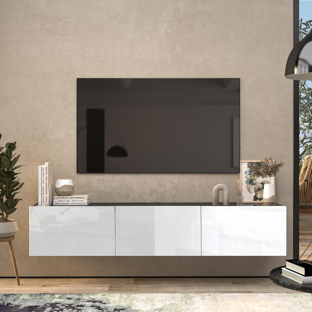 Atelier Mobili Floating TV Stand Floating Entertainment Center for Living Room